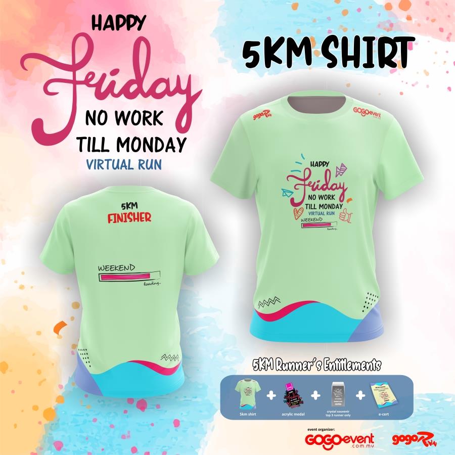 Happy Friday Virtual Run (5km, 10km & 21km) | Ticket2u