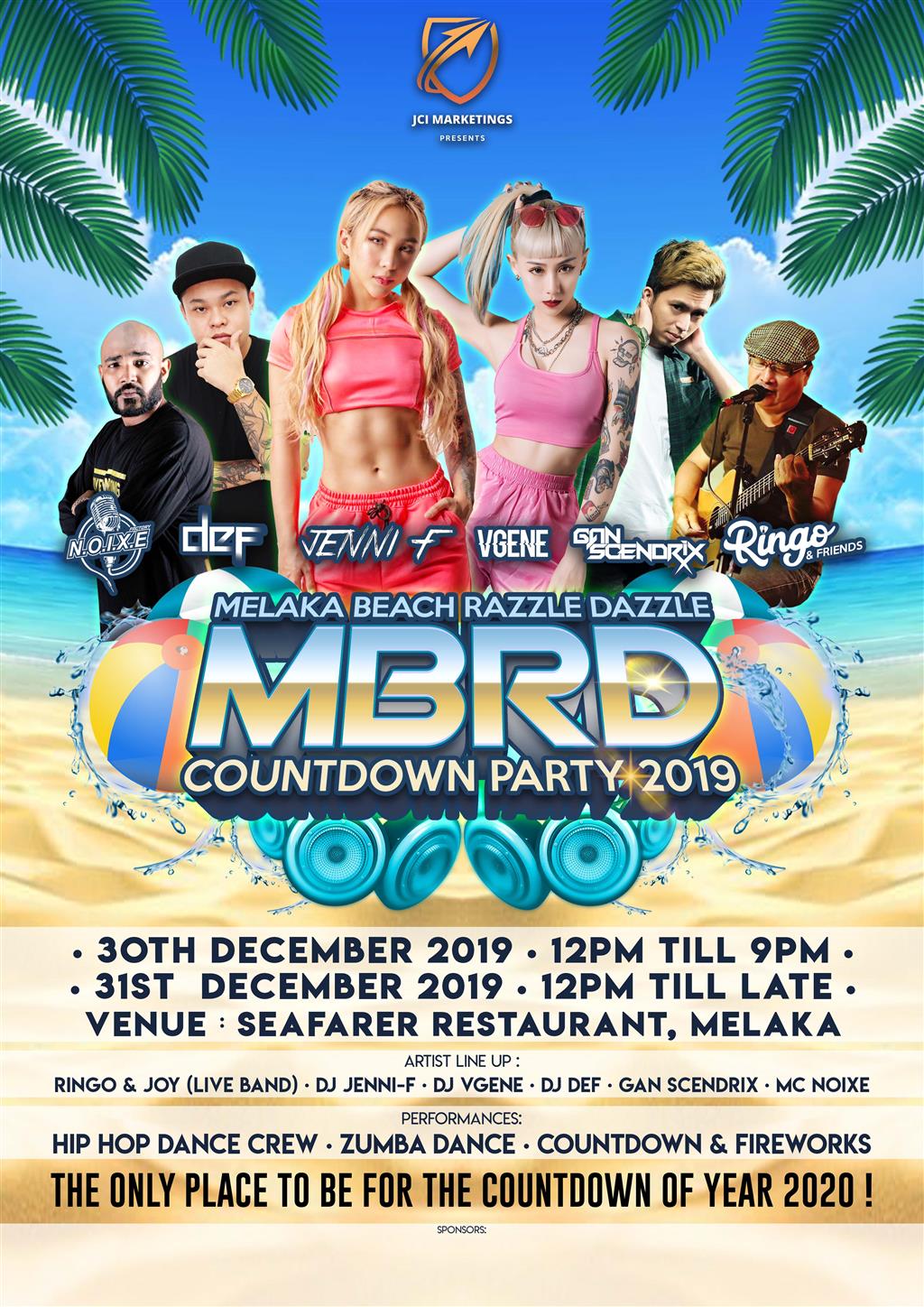 Melaka Beach Razzle Dazzle Countdown Party 2019 (MBRD 2019)