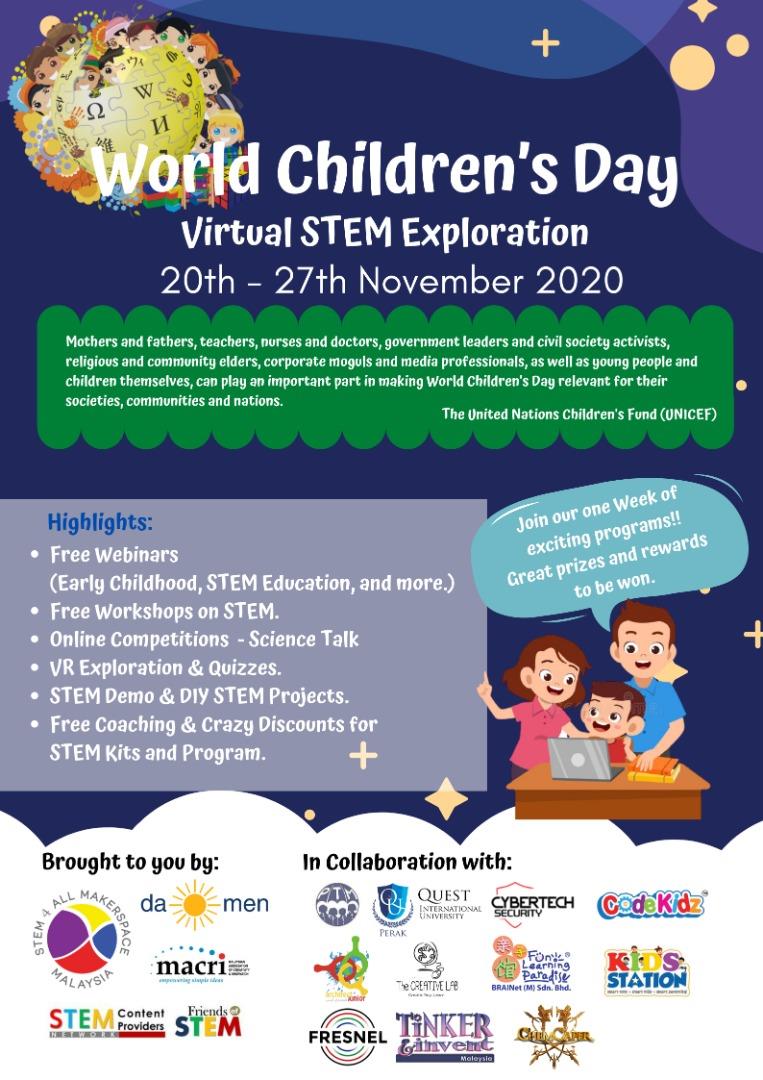 World Chilfdren's Day Virtual STEM Exploration Virtual STEM Exploration