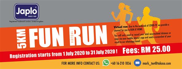 Japlo Virtual Fun Run (5KM) | Ticket2u