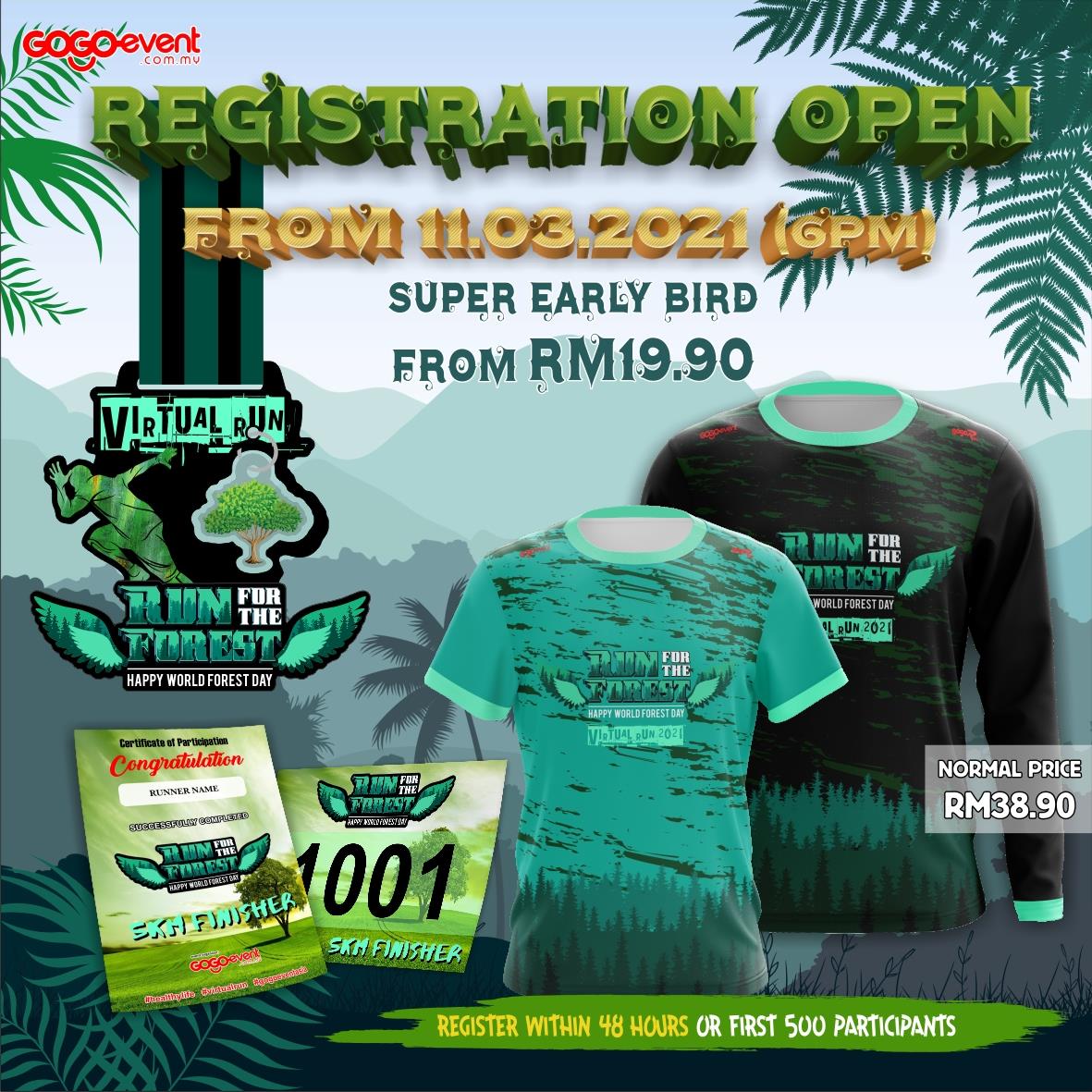Run For The Forest Virtual Run (5km, 10km, 21km) | Ticket2u