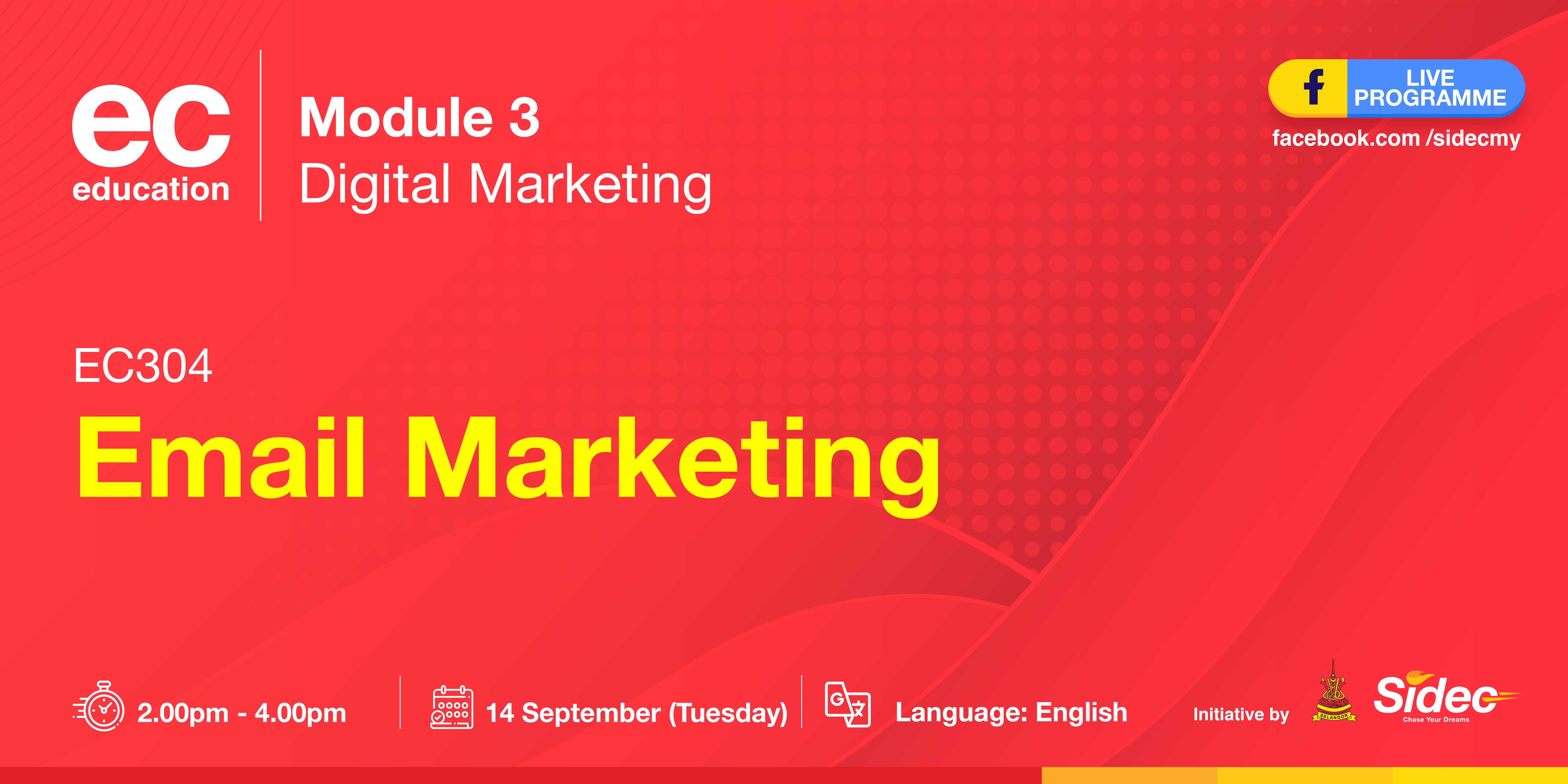 SIDEC LIVE STREAMING - EC 304: Email Marketing | Ticket2u