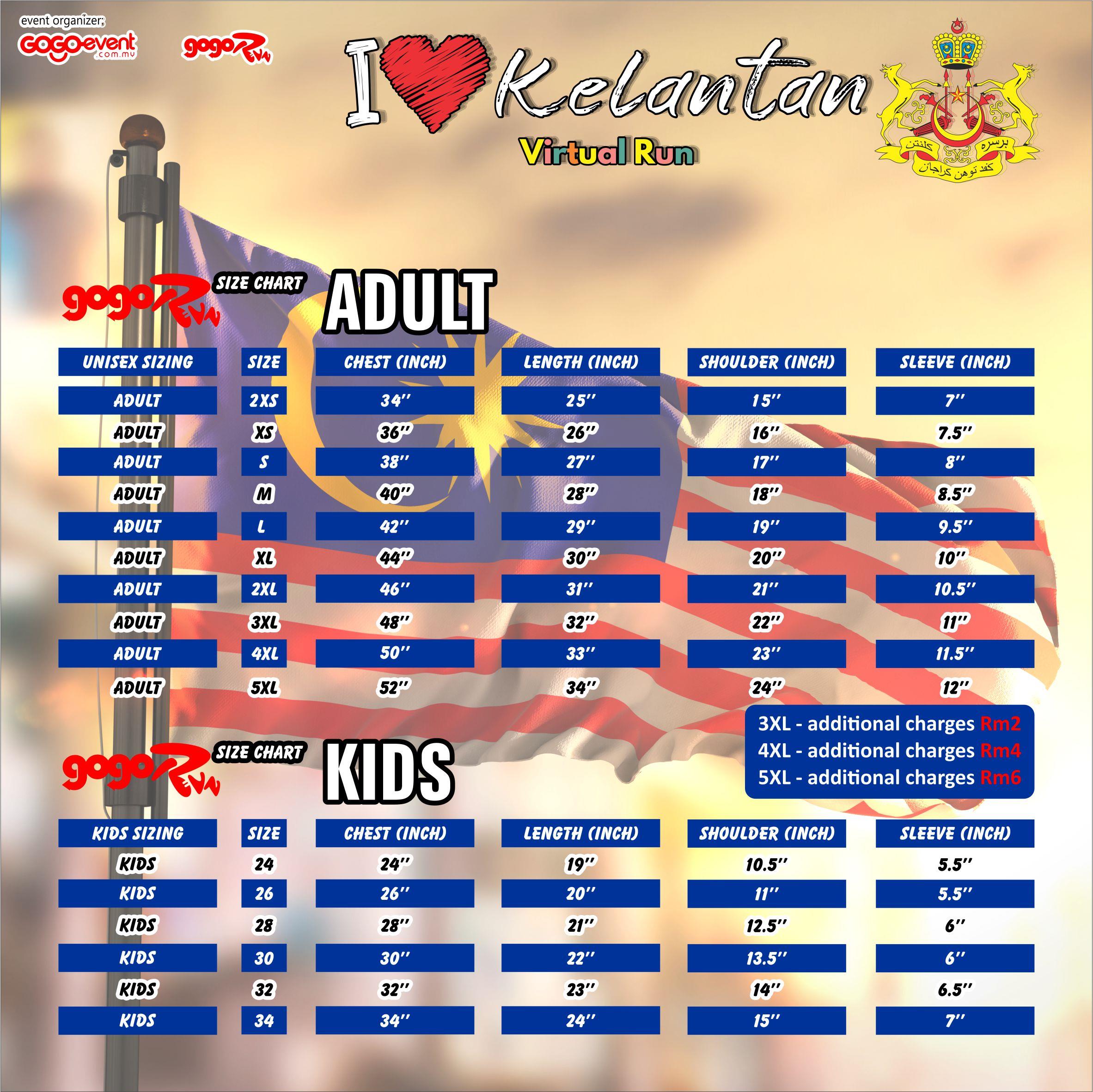 I Love Kelantan Virtual Run 1km 5km 10km 21km 42km I Love Kelantan Virtual Run 1km 5km 10km 21km 42km