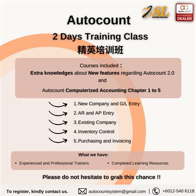 AutoCount 2 Days Training Class | Ticket2u