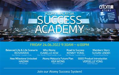 Atomy Malaysia Success Academy June 2022 | Ticket2u