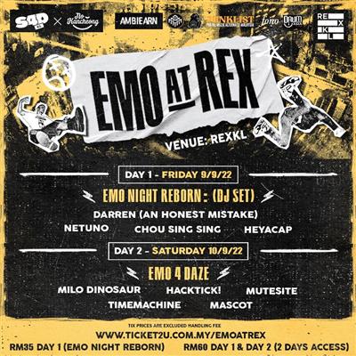 EMO AT REX | Ticket2u