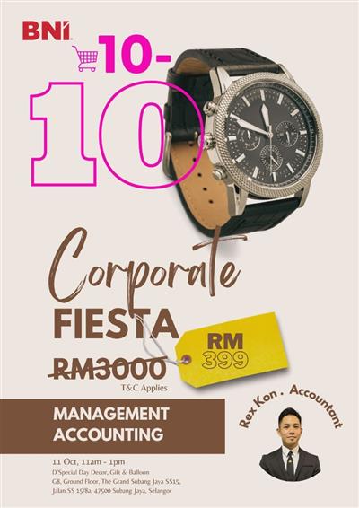 10.10 Corporate Fiesta - Management Accounting | Ticket2u