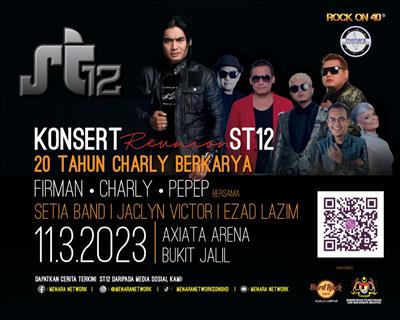KONSERT REUNION ST12/20 TAHUN CHARLY BERKARYA | Ticket2u
