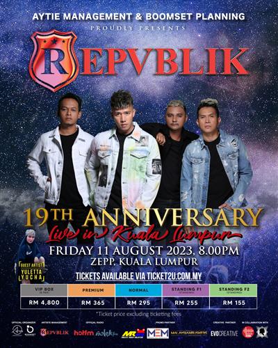 REPVBLIK 19TH ANNIVERSARY - Live in Kuala Lumpur | Ticket2u