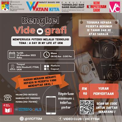BENGKEL VIDEOGRAFI: MENGUASAI KARYA SENI DIGITAL | Ticket2u