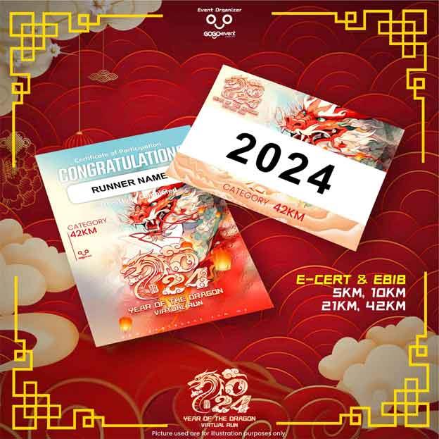 Year Of The Dragon Virtual Run 2024 (5km, 10km, 21km & 42km)