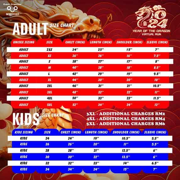 Year Of The Dragon Virtual Run 2024 (5km, 10km, 21km & 42km)