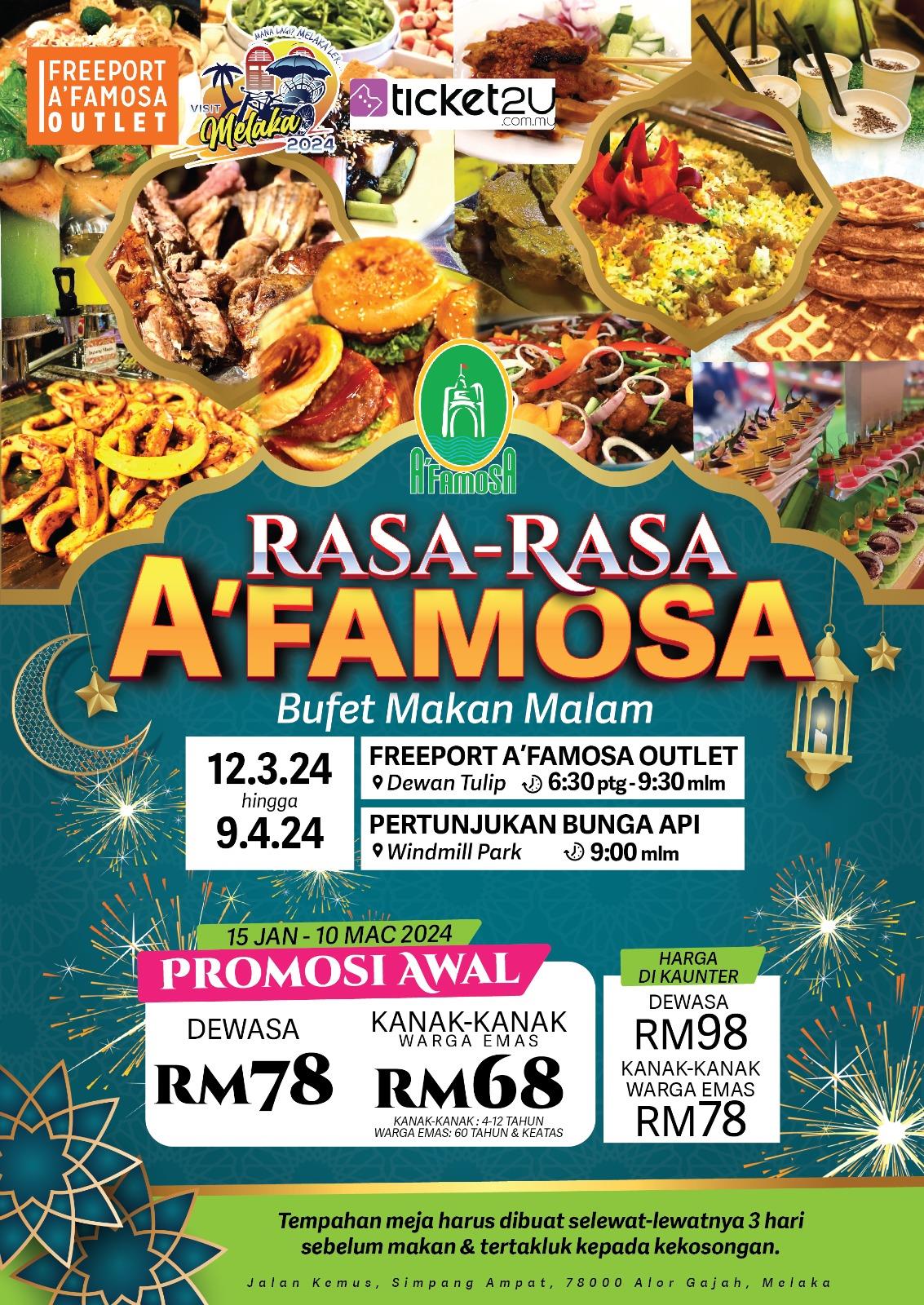 Rasa-Rasa A'Famosa Ramadan Buffet Makan Malam 2024 | Ticket2u