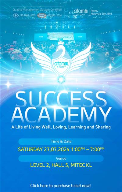 Atomy Malaysia Success Academy July 2024 (KL) | Ticket2u
