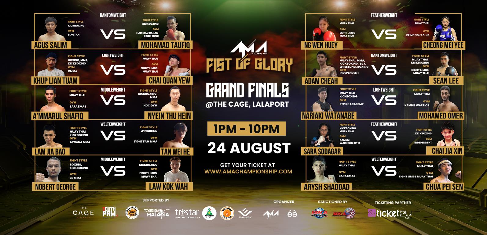 AMA Championship 2024 Fist of Glory FINAL | Ticket2u