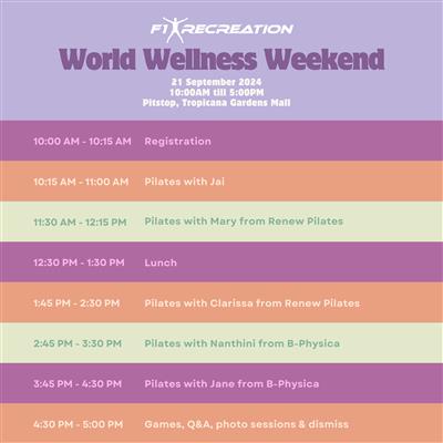 World Wellness Weekend | Ticket2u