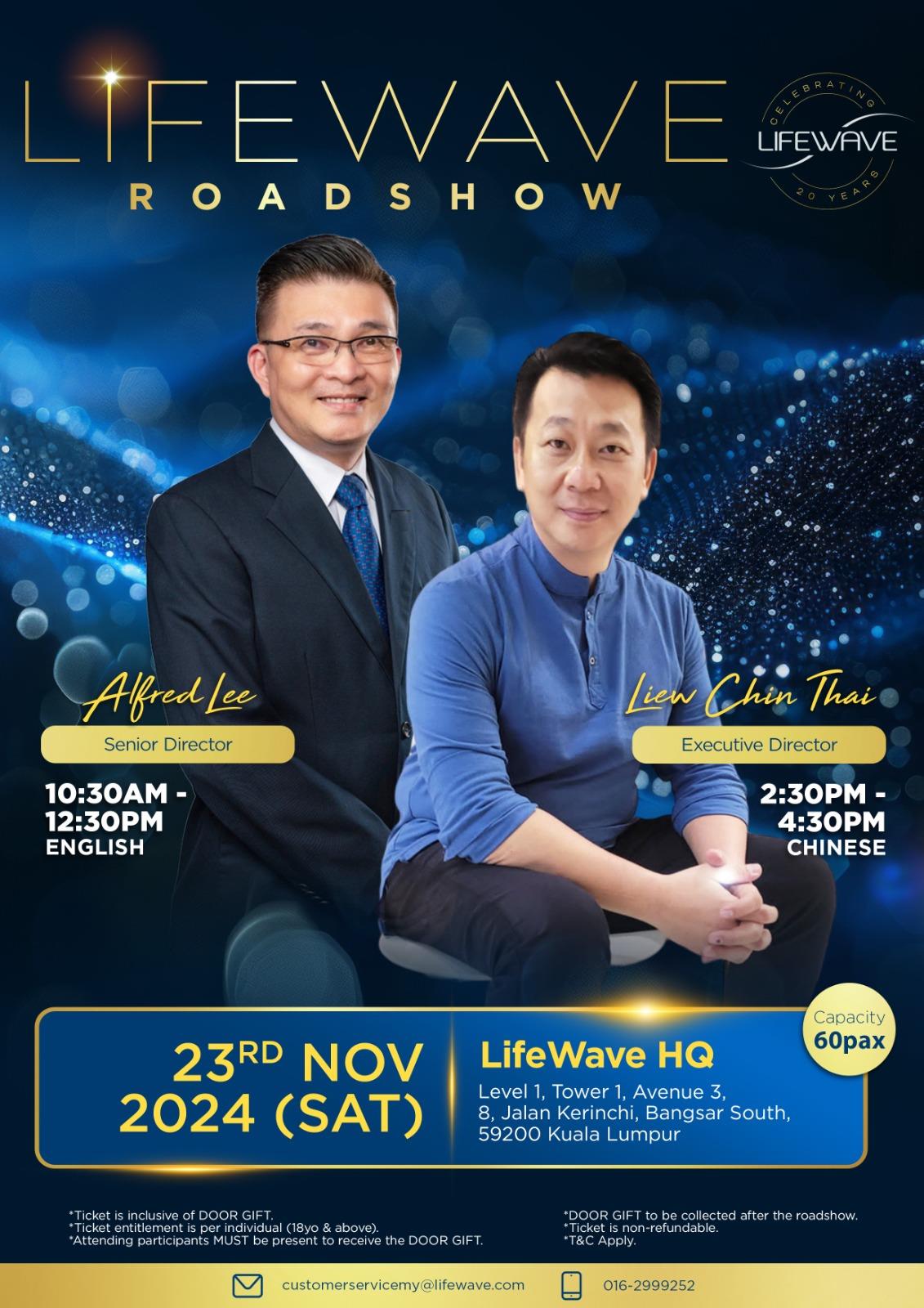 LifeWave HQ Roadshow - 23 November 2024 | Ticket2u