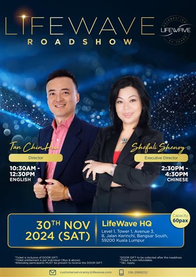 LifeWave HQ Roadshow - 30 November 2024 | Ticket2u