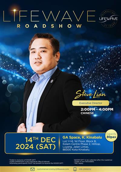 LifeWave Roadshow - 14 December 2024 - Kota Kinabalu | Ticket2u