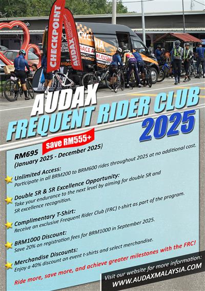 Audax Frequent Rider Club 2025 | Ticket2u